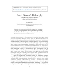 Samir Okasha’s Philosophy - PhilSci-Archive
